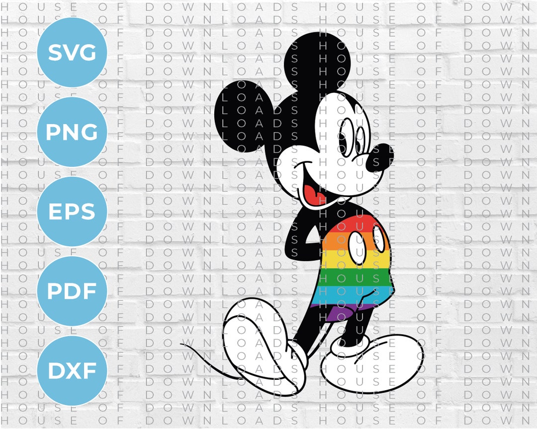 Mouse Rainbow Flag // LGBTQ+ Pride // Digital File Download // Svg Png ...