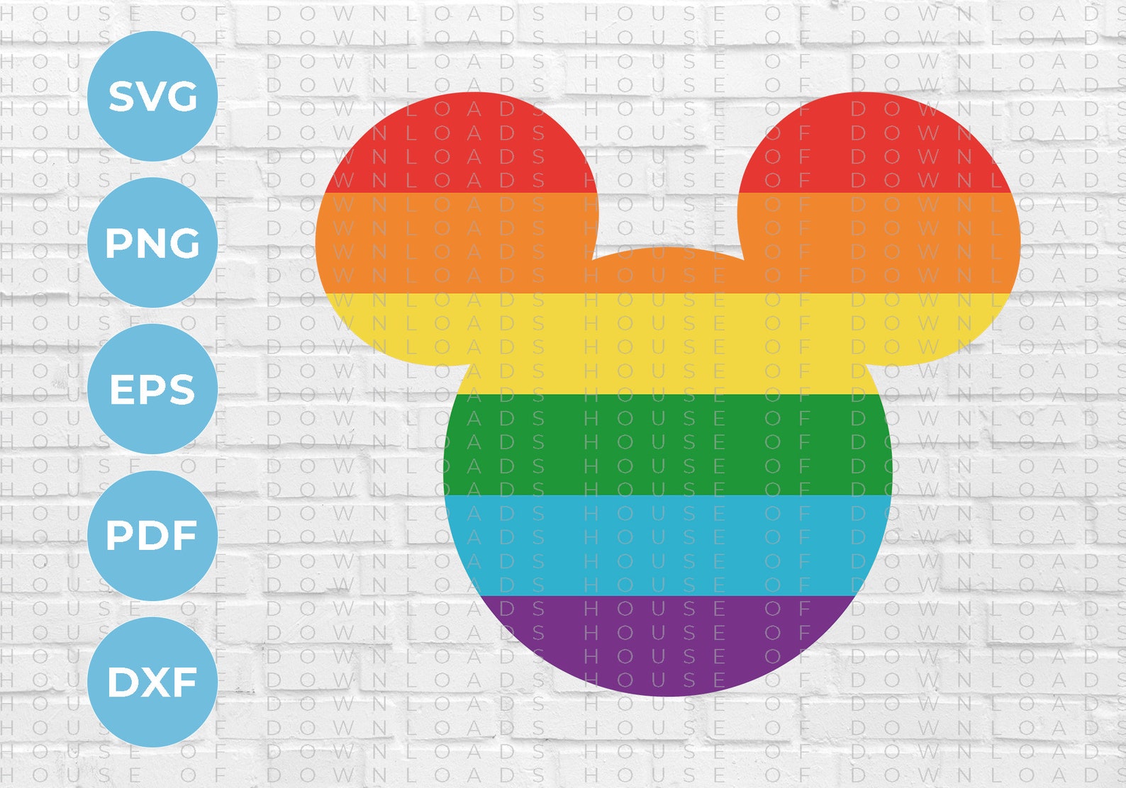 Mouse Head // LGBTQ+ Pride // Digital File Download // Svg Png Eps Pdf ...