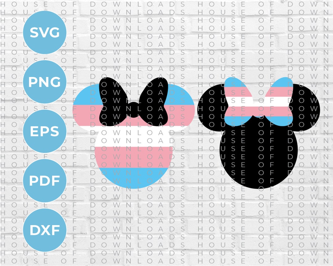Mouse Heads Transgender Flag // LGBTQ+ Pride // Svg Png Eps Pdf Dxf ...