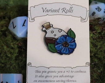 Potion Starter Bottle Pins HP Health MP Magic Life/love/luck/lightning ...