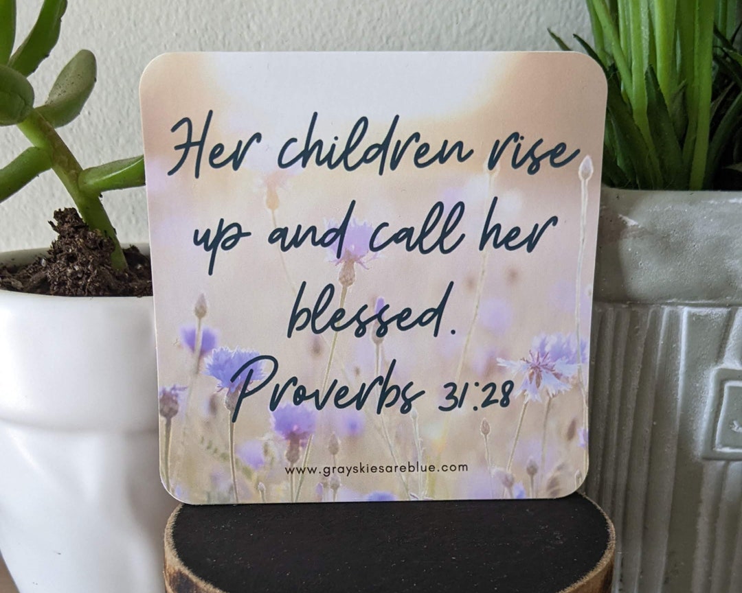 Proverbs 31 Mom Card / Mother Sticker Card / Reusable / Mirror ...