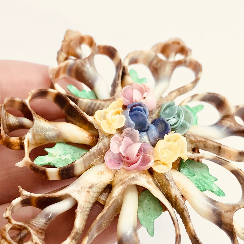 One of a Kind Bohemian Vintage Shell Brooch 1970s - Etsy