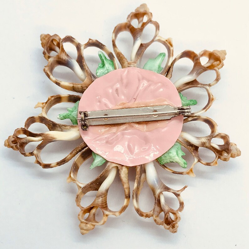 One of a Kind Bohemian Vintage Shell Brooch 1970s - Etsy