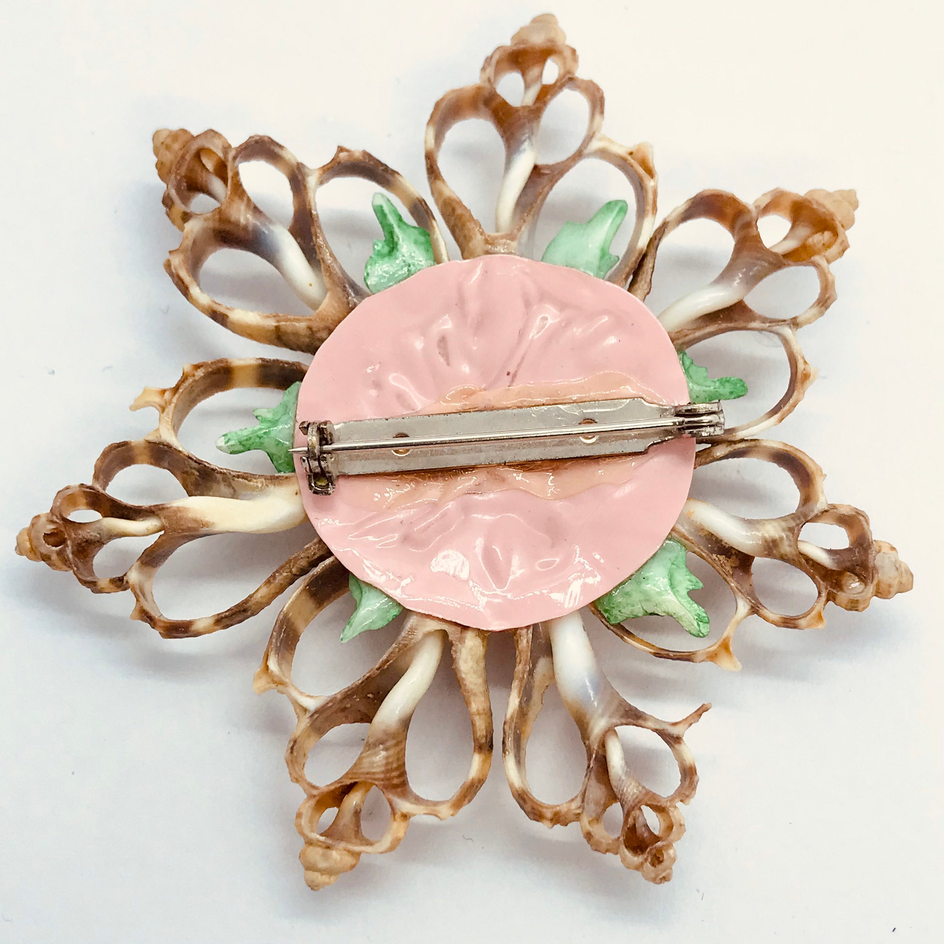 One of a Kind Bohemian Vintage Shell Brooch 1970s - Etsy