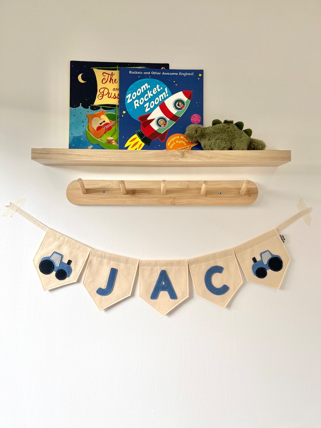 Tractor Name Bunting- Personalised Customised Name Bunting - Nursery ...