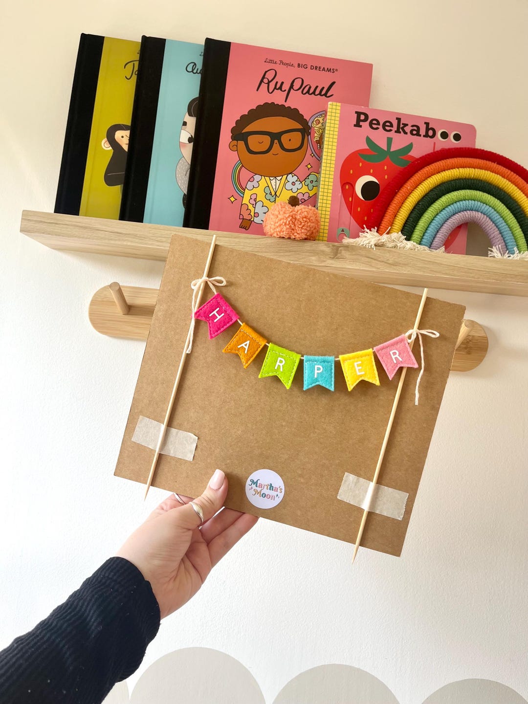 Bunting Cake Topper- Felt Mini Bunting- Personalised Birthday Cake ...