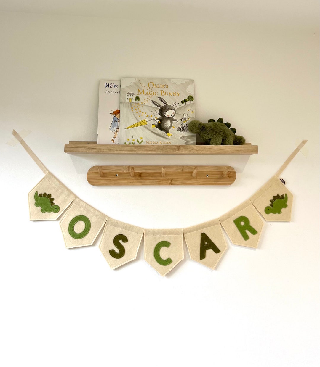 Dinosaur Theme Name Bunting- Personalised Customised Name Bunting ...