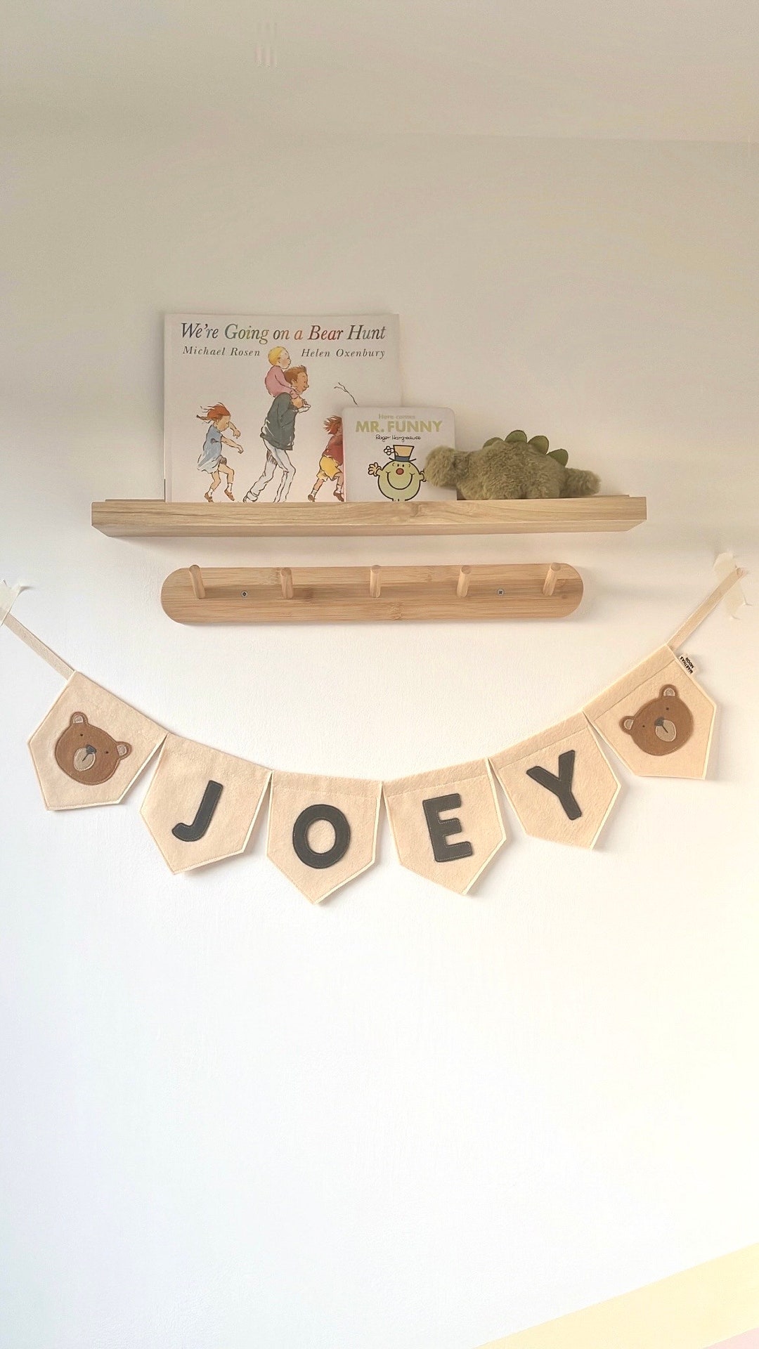 Bear Name Bunting- Felt Customised Name Bunting - Bear Nursery Decor ...