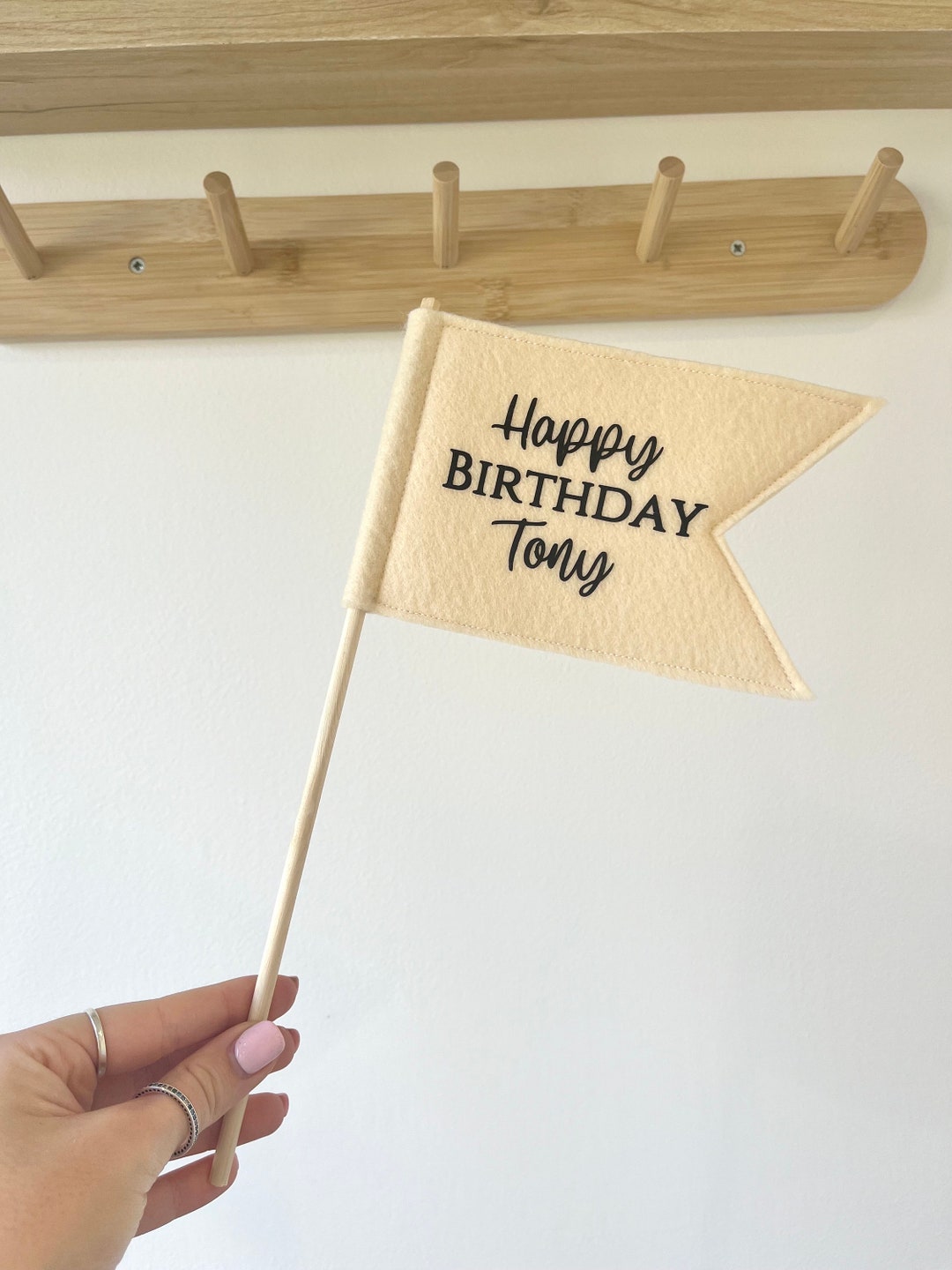 Personalised Happy Birthday Flag - Felt Flag - Happy Birthday ...