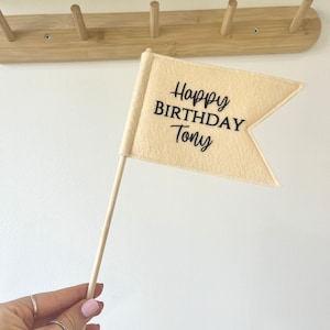 Personalised Happy Birthday Flag - Felt Flag - Happy Birthday ...