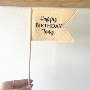 Personalised Happy Birthday Flag - Felt Flag - Happy Birthday ...