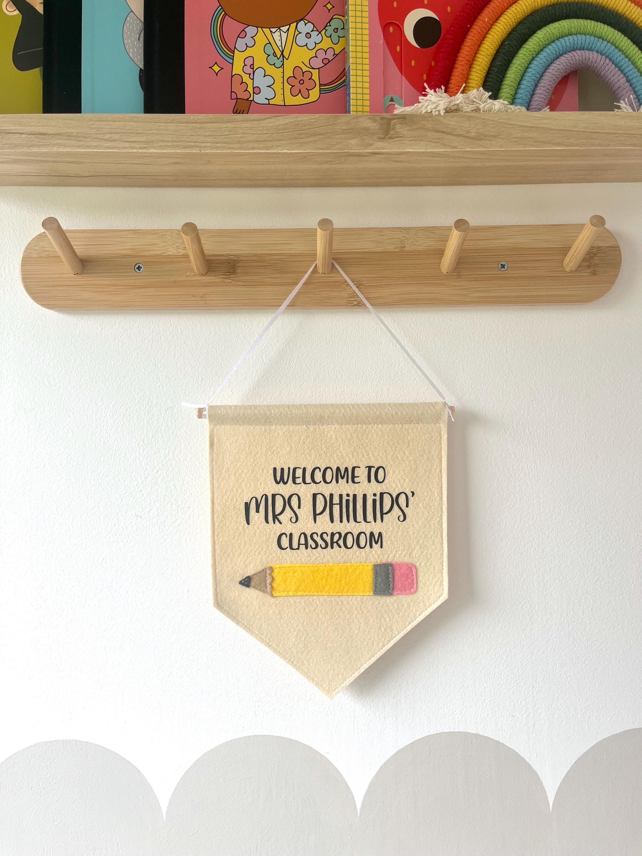 Welcome to Our Classroom Banner- Teacher Gift- Fabric Banner- Felt ...