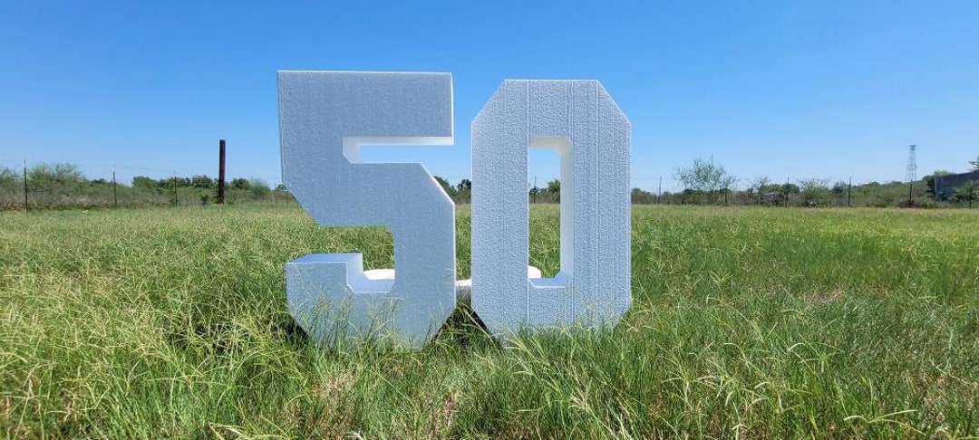 Big Foam Numbers 50. 30in Tall and 8in Thick. for Any Two Numbers. - Etsy