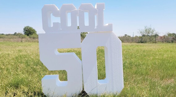 50 Numbers Table Base or Free Standing. Big Foam Numbers 50. - Etsy