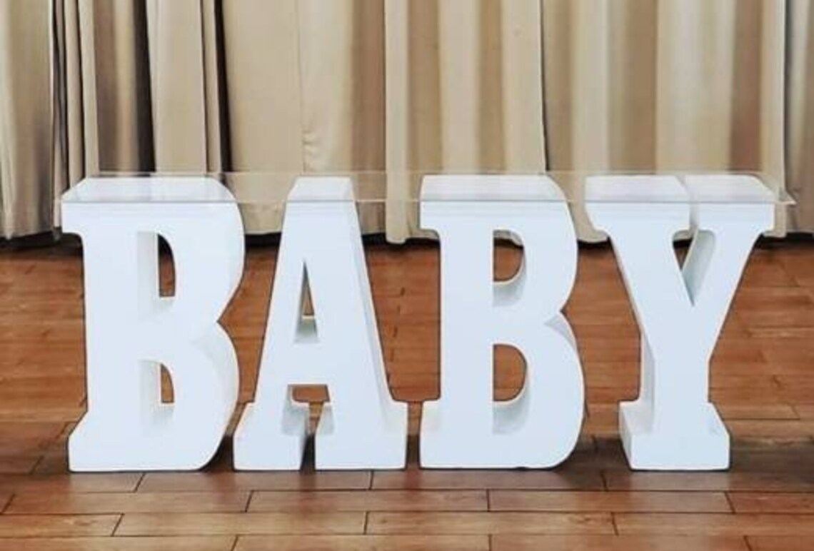 Large Foam 30in Table Base Foam Letters BABY | Etsy