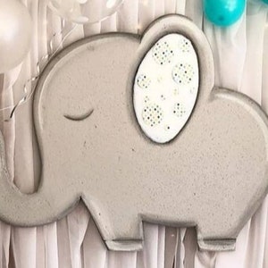 3D Large Styrofoam Elephant Table Base, Elephant Backdrop,and Birthday ...
