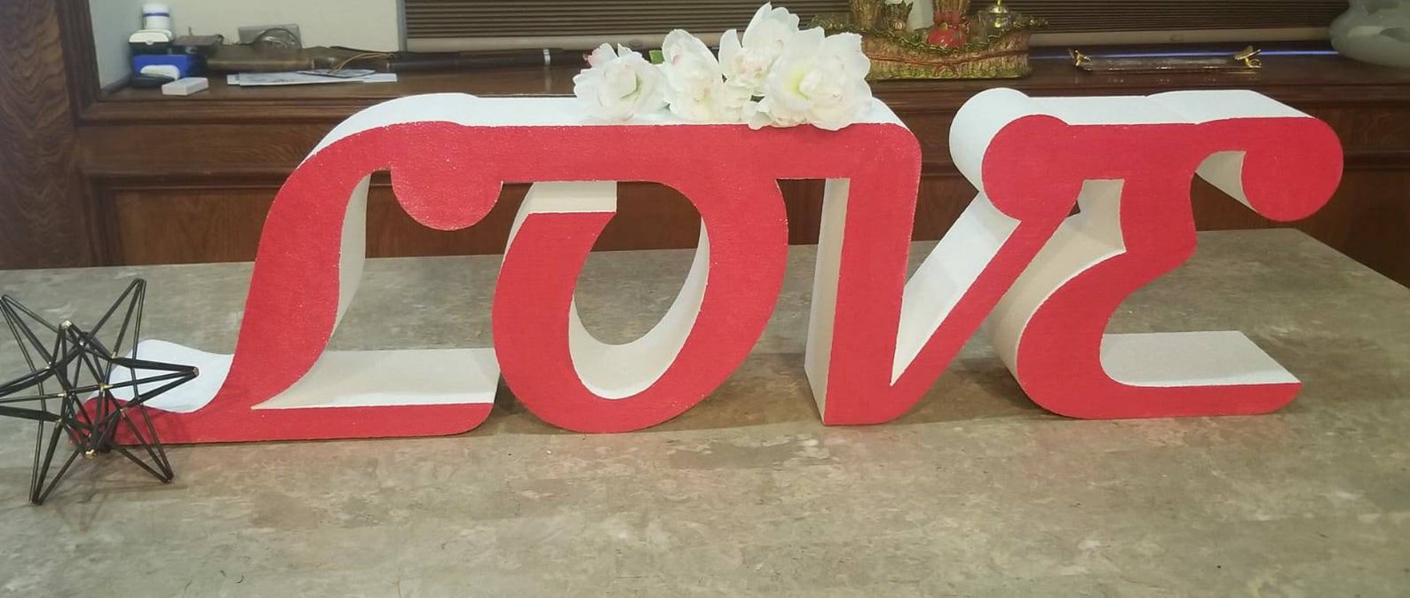 Giant Love Sign Letter Table top decor wedding centerpiece red | Etsy