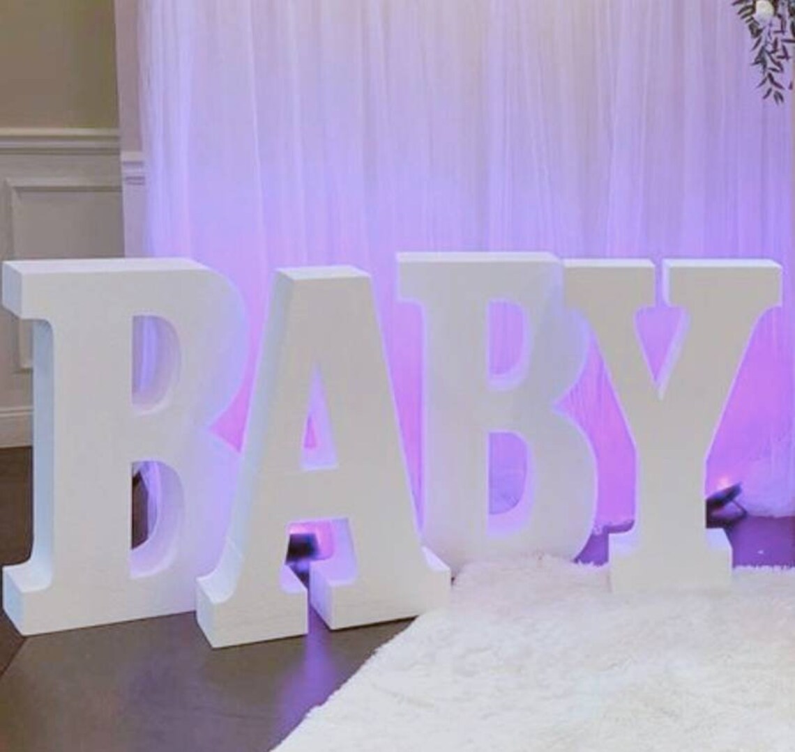 Giant Foam Baby Letters: Table Base Decor - Etsy