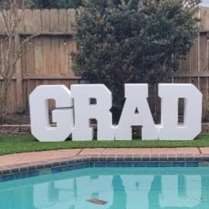 Foam Letters Graduation Table Base All 4 Letters Included Grad Foam ...