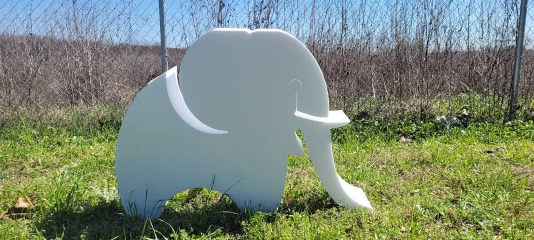 3D Large Styrofoam Elephant Table Base, Elephant Backdrop,and Birthday ...