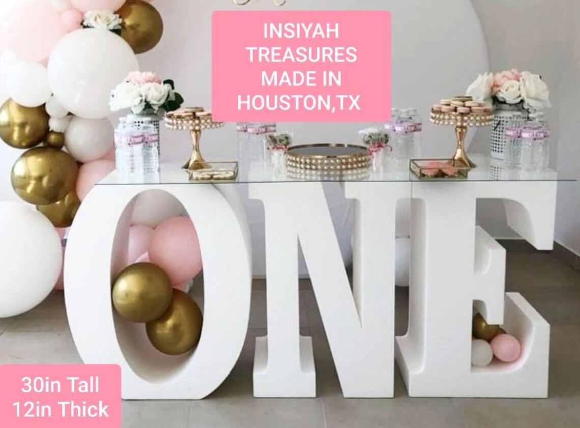 One Foam Letters Table Base Foam Letters ONE - Etsy