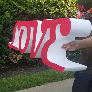 Giant Love Sign Letter Table Top Decor Wedding Centerpiece Red Font ...