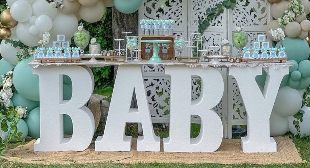 Big Foam Letters Baby Foam Letters, Perfect Baby Shower Decor,table ...