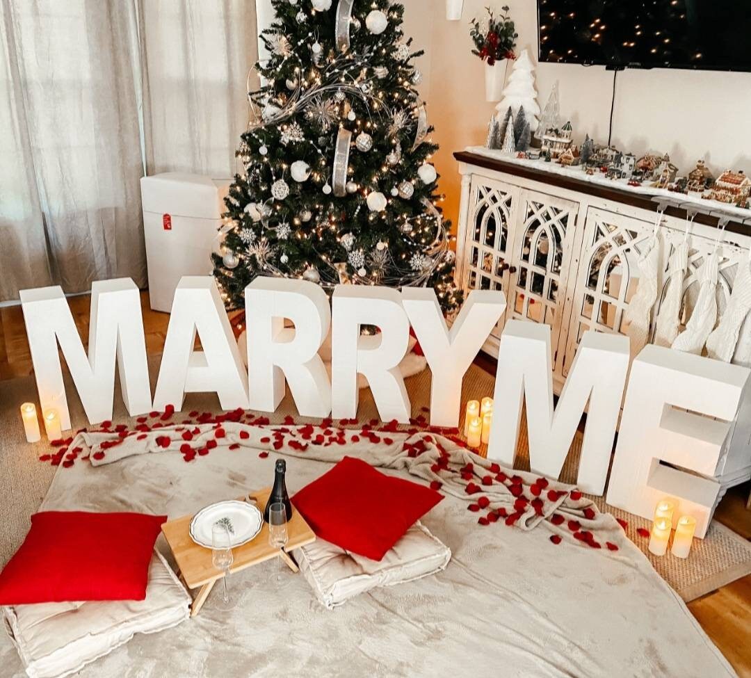 Large Foam MARRY ME Letters: Wedding Proposal Decor - Etsy
