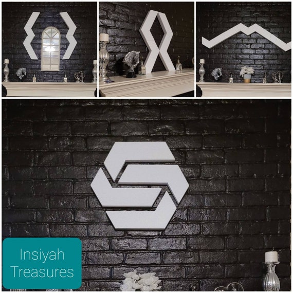 Geometric 3D Art Decor Farm House Modern Home Decor Wall | Etsy