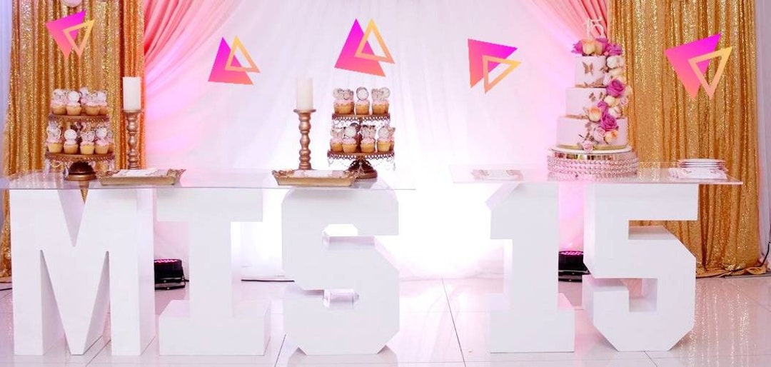 Foam Letters Mis 15 Perfect Quinceañera's Table Base Price is for All 5 ...