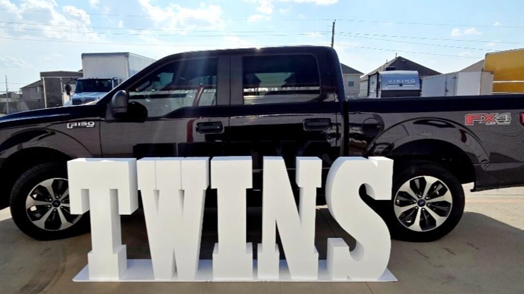 Foam Letters TWINS. Perfect FOR Gender Revel Party, Baby Shower Etc ...