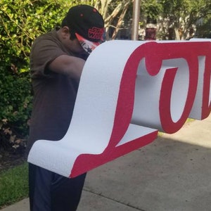 Giant Love Sign Letter Table Top Decor Wedding Centerpiece Red Font ...