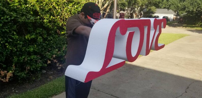 Giant Love Sign Letter Table top decor wedding centerpiece red | Etsy