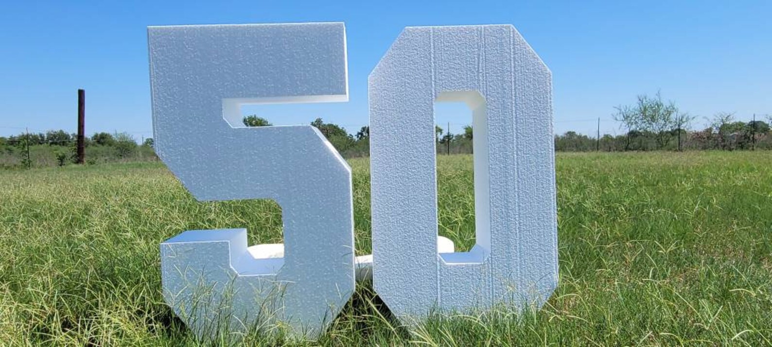 Big Foam Numbers 50. 30in Tall and 8in Thick. for Any Two Numbers. - Etsy