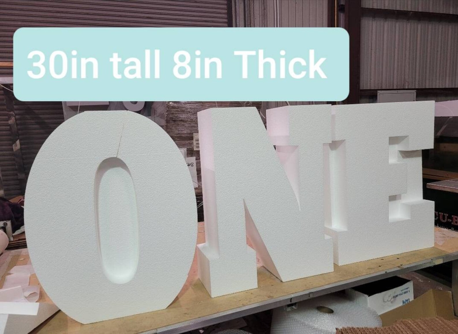 One Foam Letters Table Base Foam Letters ONE - Etsy