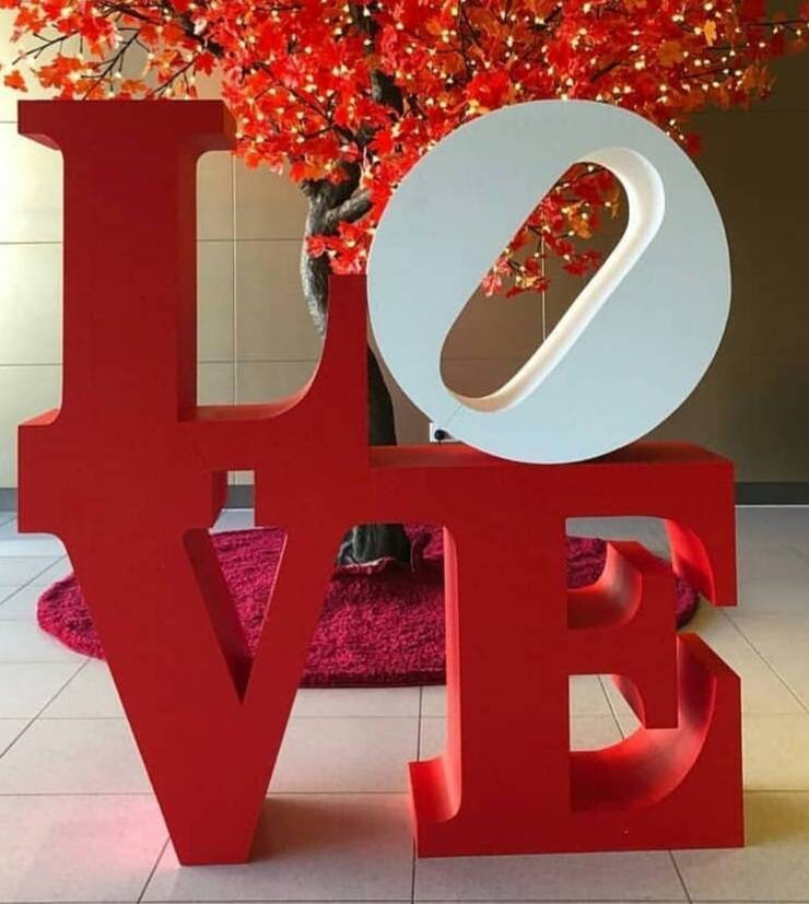 Large Famous Love Symbol Free Standing Made From Foam Price For All ...