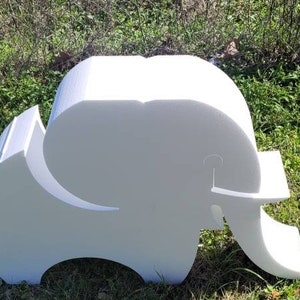3D Large Styrofoam Elephant Table Base, Elephant Backdrop,and Birthday ...