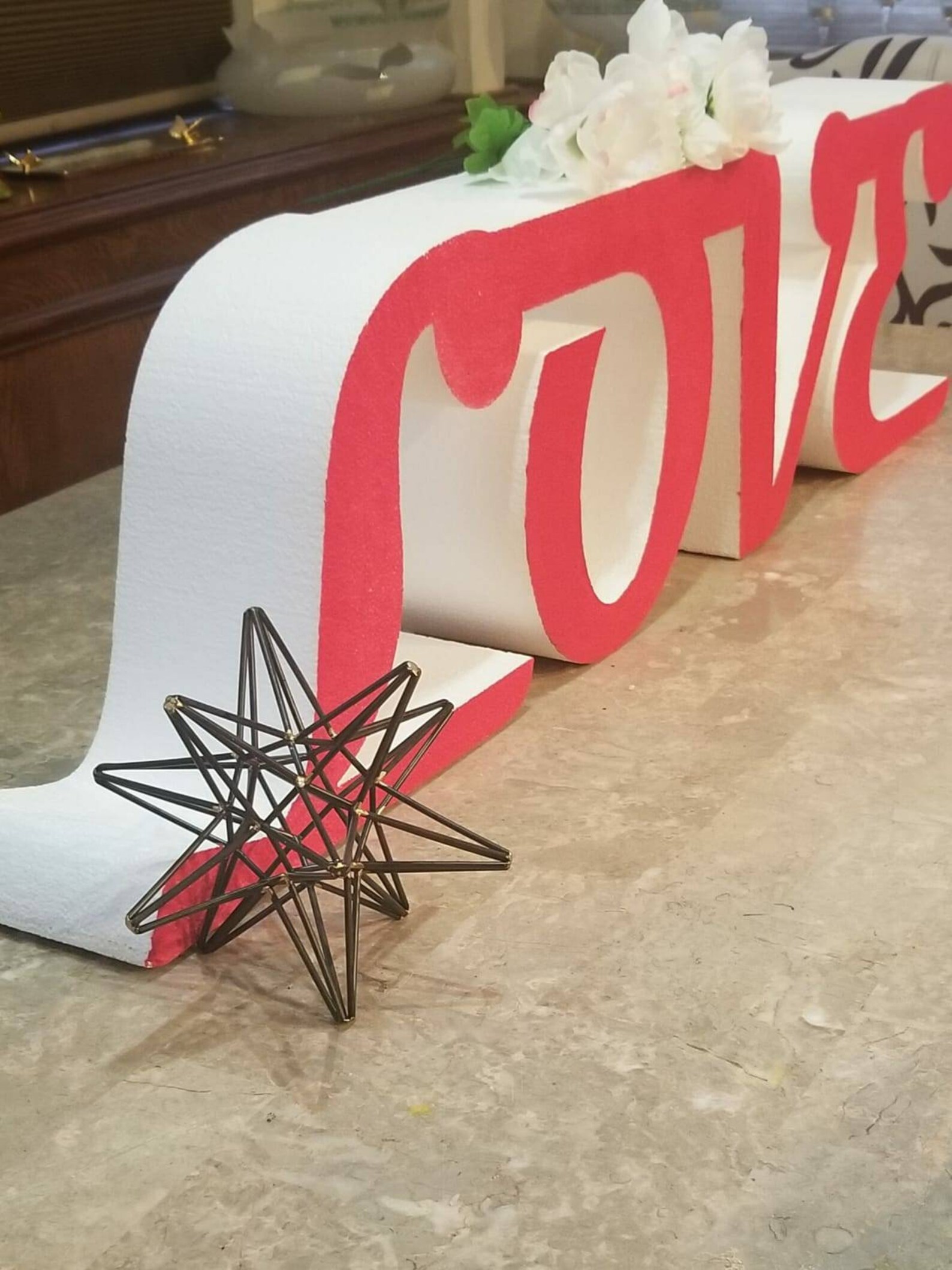 Giant Love Sign Letter Table top decor wedding centerpiece red | Etsy
