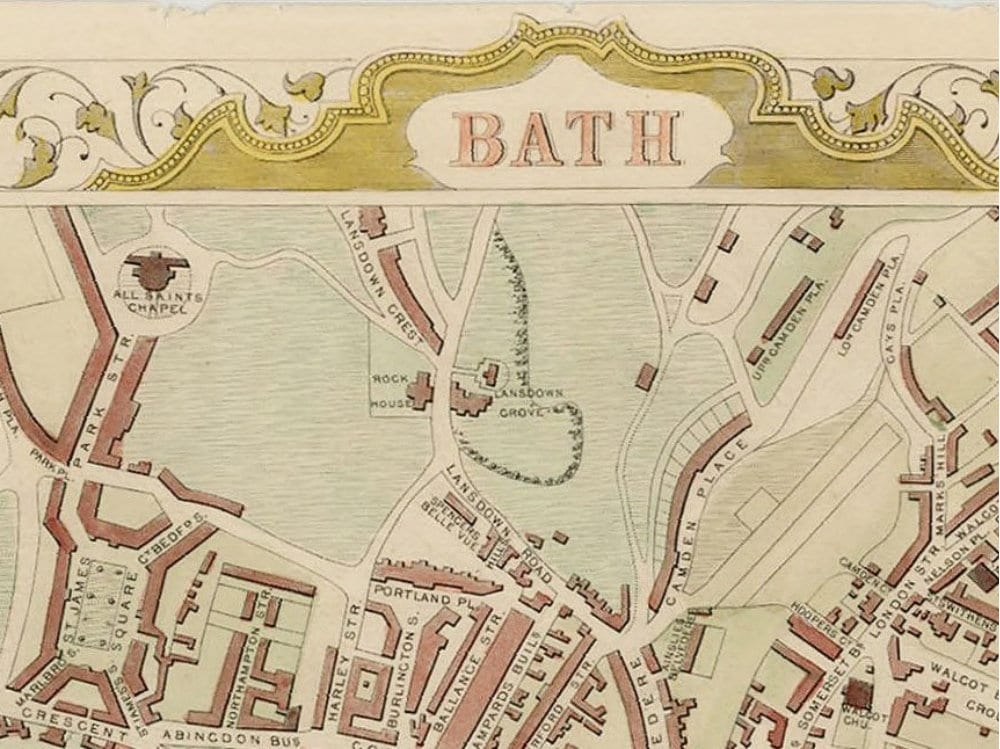Vintage Large Old Map of Bath 1851 Antique Map Print - Etsy UK