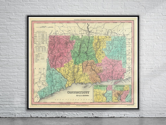 Connecticut Map Large Print