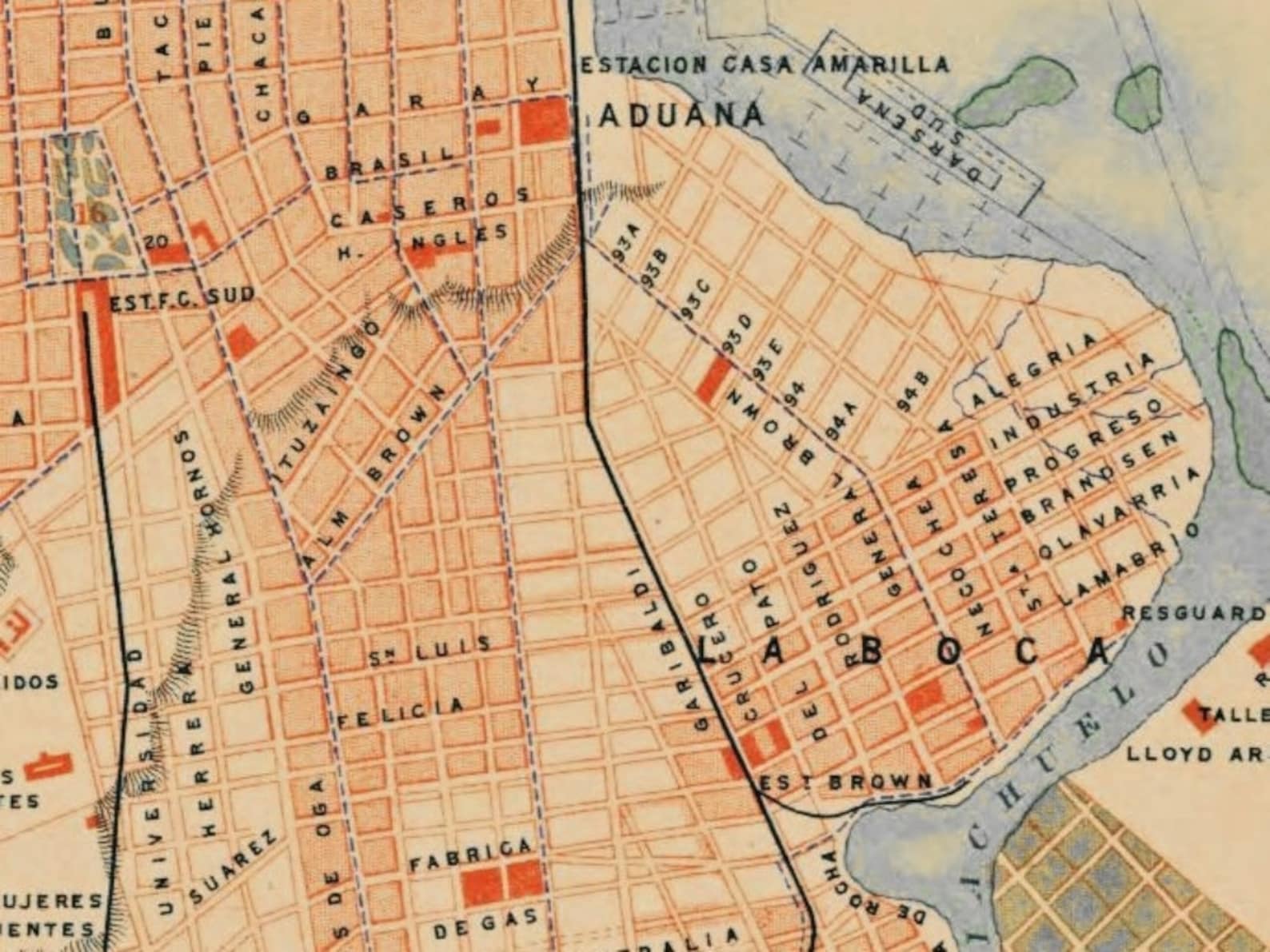 Hermoso mapa vintage de Buenos Aires 1880 / Impresión de mapa antiguo ...
