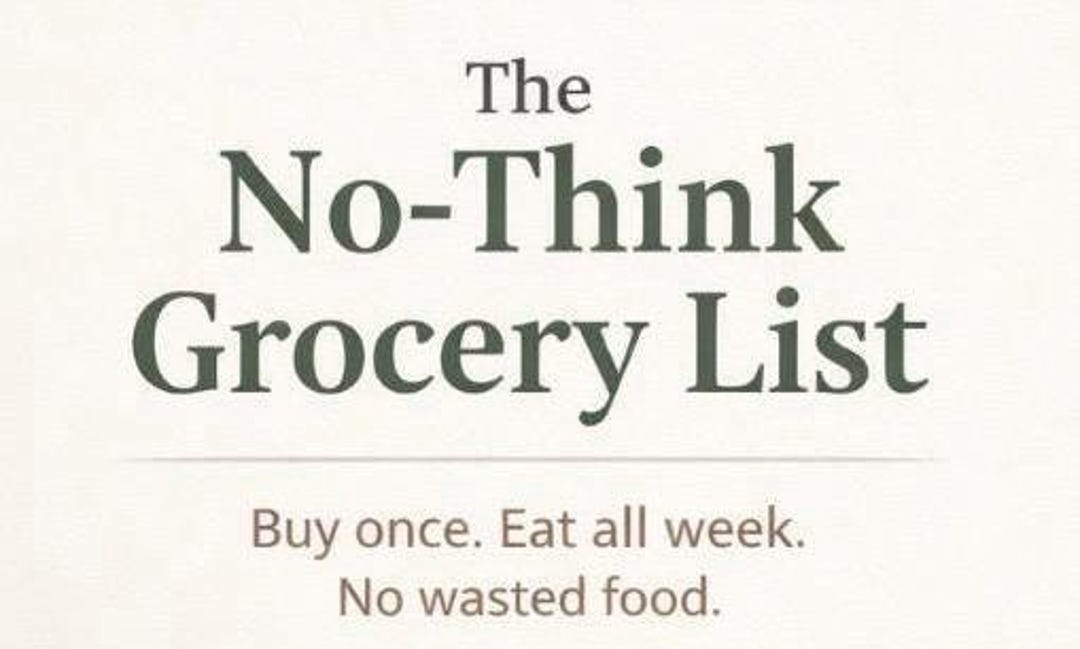 The No-grocery List | Simple Weekly Shopping System | Stress Free ...