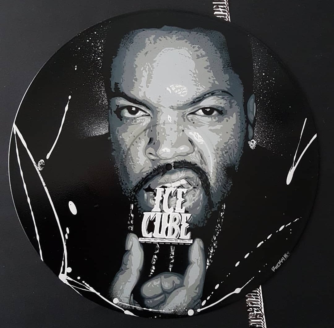 Ice cube Portrait spray paint hip hop stencil graffiti art | Etsy