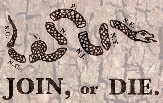 Join or Die Downloadable File Svg Dxf Png Jpg Snake - Etsy