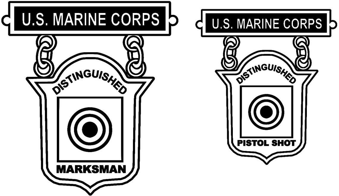 USMC Distinguished Marksmanship Badges Marksman Rifle - Etsy