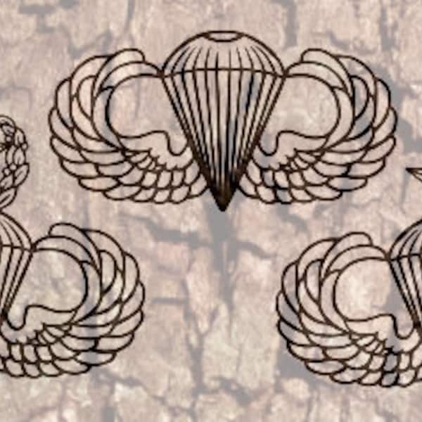 Senior Airborne Wings Svg - Etsy