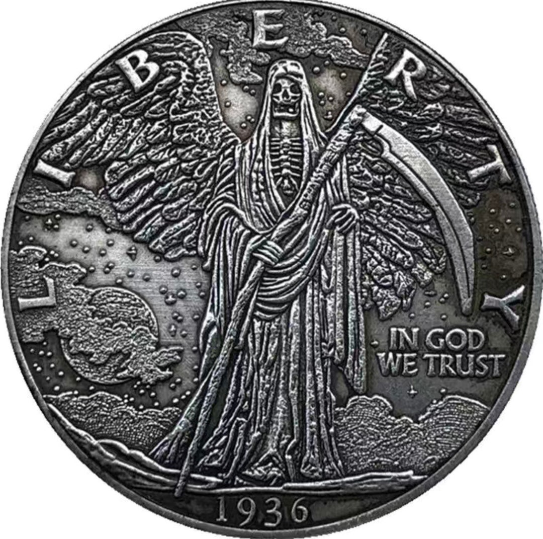 Grim Reaper Liberty Dollar Challenge Coin Liberty or Death - Etsy