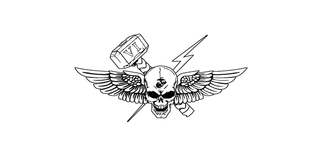 6th ANGLICO Jack Pin Badge Logo Skull Thor Svg - Etsy