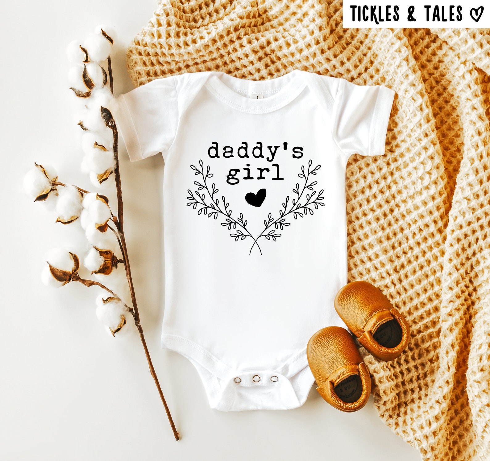 Daddys Girl Onesie Gender Announcement Bodysuit Etsy