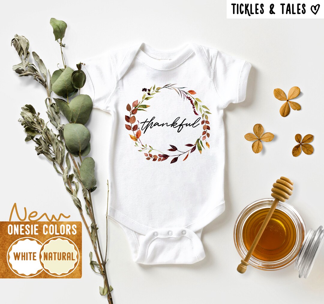 Thankful Onesie®: Autumn Wreath, Thanksgiving Bodysuit - Etsy